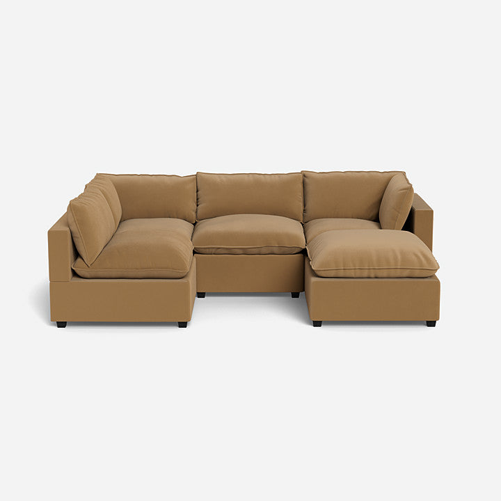 Poka L Shape Open End Modular Sofa + Footstool – OPA LIVING